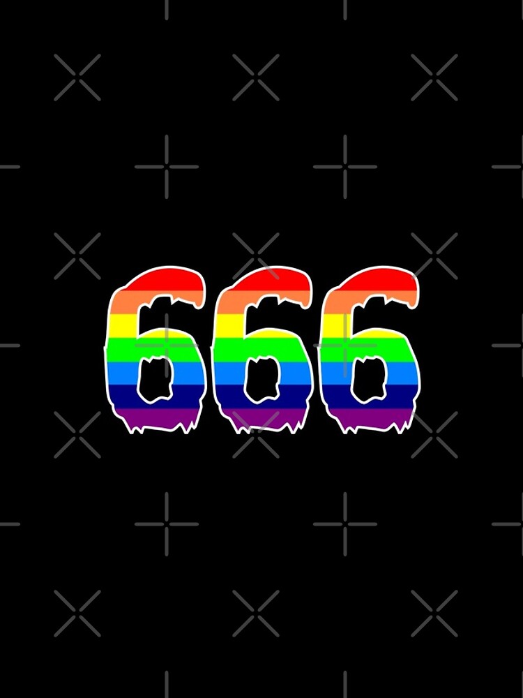 "666 - Funny Heavy Metal Fan Design Rainbow Horror Font" iPhone Case ...