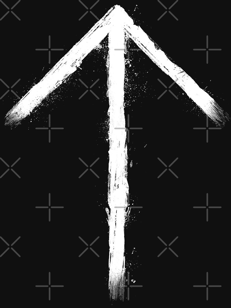 "Tiwaz - Runes of Tyr Grungy White" T-shirt for Sale by GrizzlyGaz ...