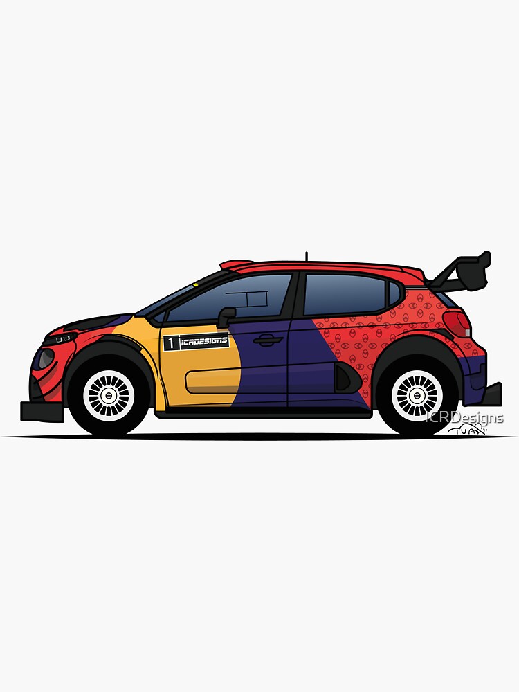 "2019 CITROEN C3 WRC" Sticker by ICRDesigns | Redbubble