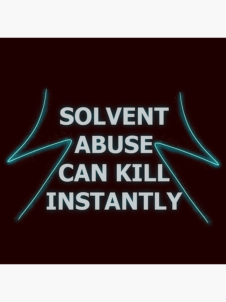 "Solvent Abuse" Sticker by Mofu | Redbubble