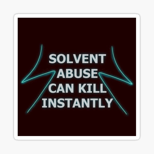 "Solvent Abuse" Sticker by Mofu | Redbubble