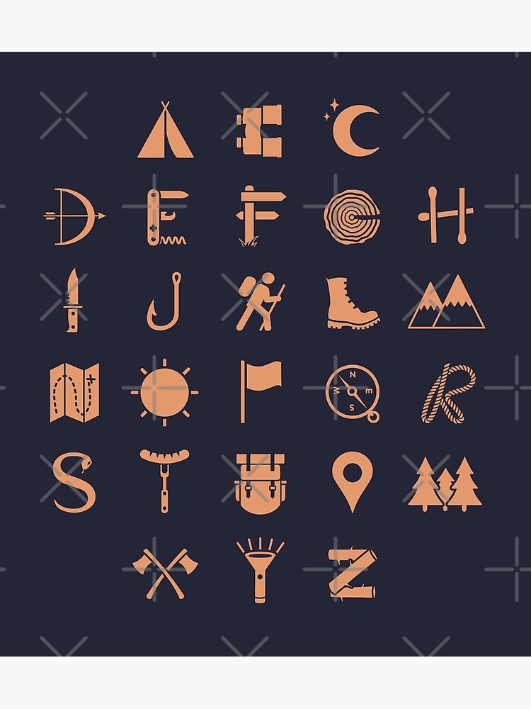 "Outdoor Alphabet" Poster for Sale by Gamma-Ray | Redbubble