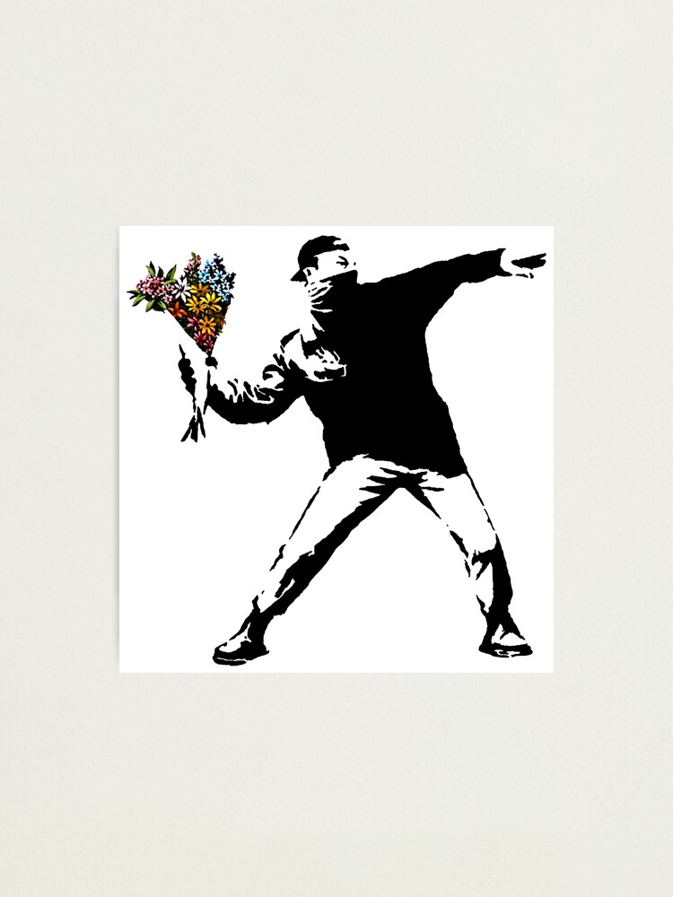 "Banksy - Rage, Flower Thrower" Photographic Print for Sale by ...