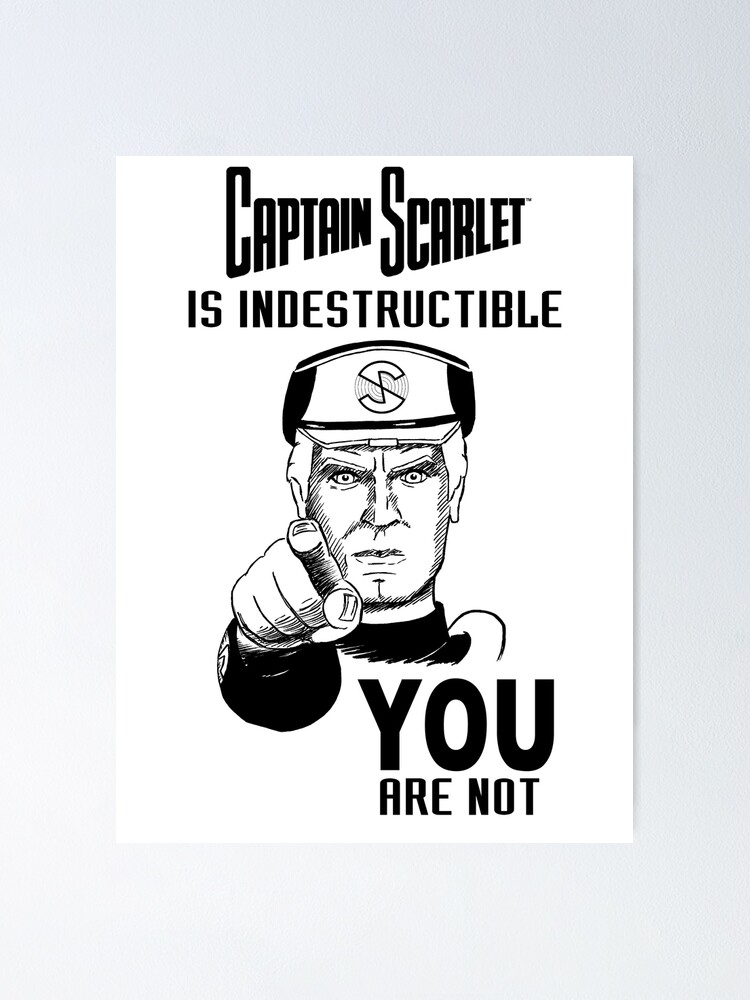 "Captain Scarlet - IndestructIble" Poster for Sale by kerchow | Redbubble