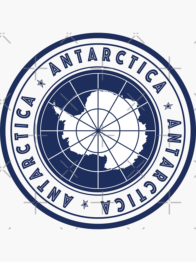 "Round Antarctica flag design - Blue" Sticker for Sale by redbraids ...