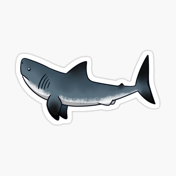 "Megalodon" Sticker by Galionne | Redbubble