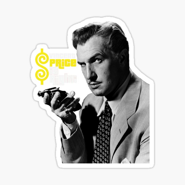 "Vincent Price is Right" Sticker for Sale by FlipHorrorshow | Redbubble