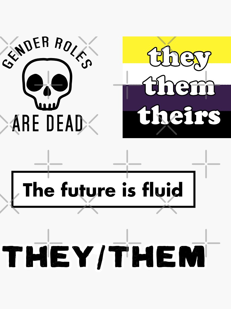 "Non binary Sticker pack" Sticker for Sale by trajeado14 | Redbubble
