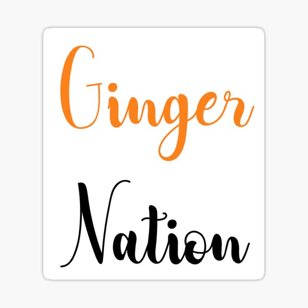 "Ginger Nation" Sticker for Sale by mb3irne | Redbubble