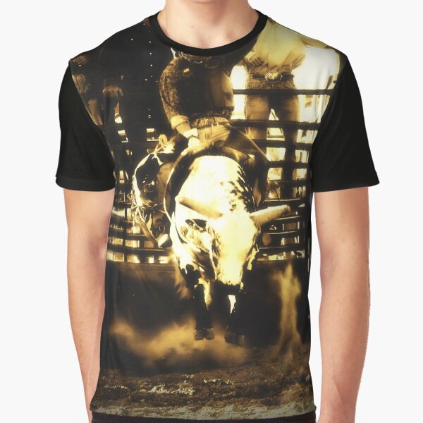 "Bull Riding Rodeo Cowboy Rustic Country Western" T-shirt for Sale by ...