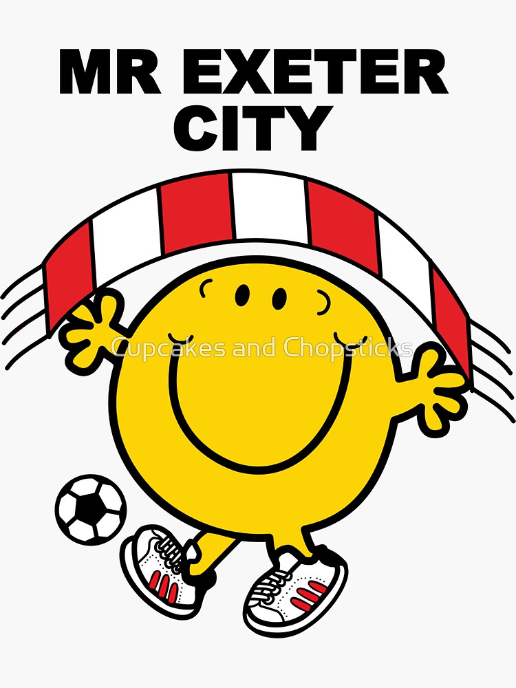 "Mr Exeter City - Football" Sticker for Sale by JenLoAndFeeLo | Redbubble