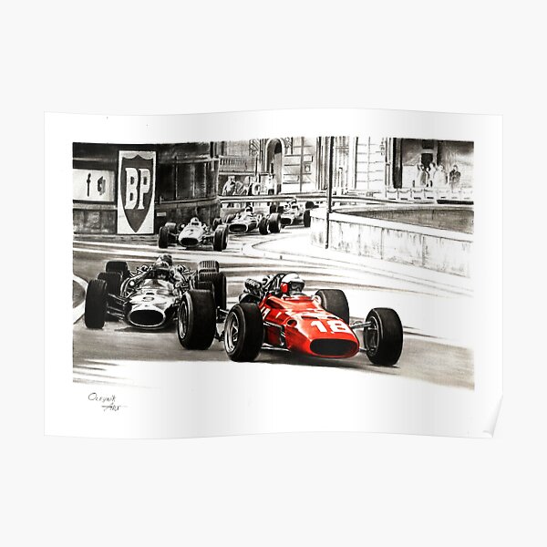 "Ferrari 312F1 1967 Lorenzo Bandini" Poster for Sale by Artem Oleynik ...