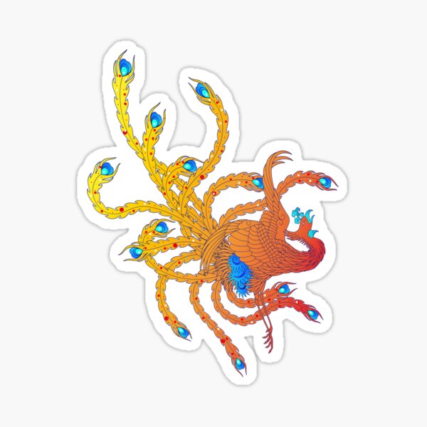 "Red Phoenix" Sticker for Sale by Blacklinesw9 | Redbubble