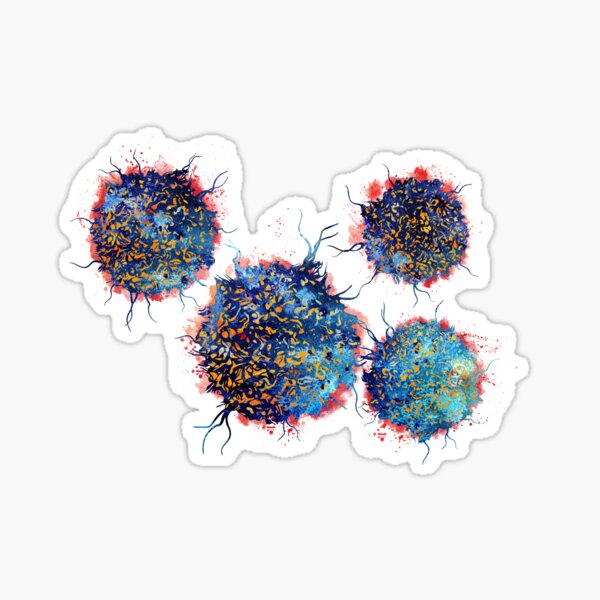 "T cells" Sticker by erzebetth | Redbubble