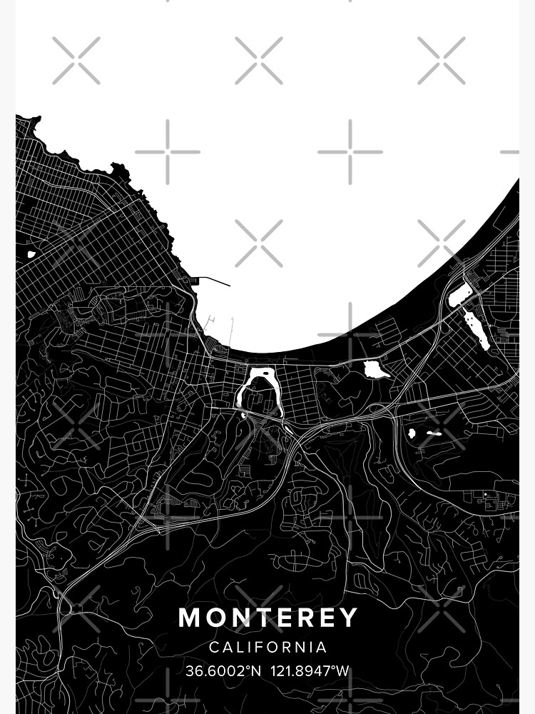 "Monterey CA Map" Sticker for Sale by Kara515 | Redbubble