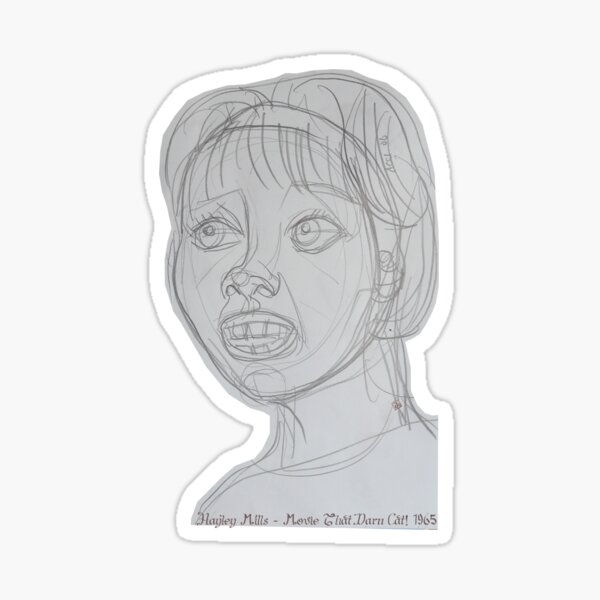"Portrait of Hayley Mills from Movie "That Darn Cat" (Drawing by ACCI ...