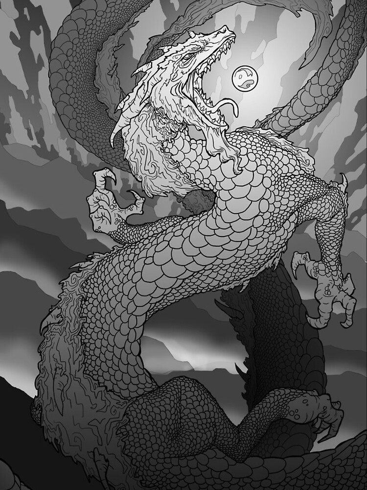 "Greyscale Dragon" iPhone Case for Sale by Lias-Art-Stuff | Redbubble