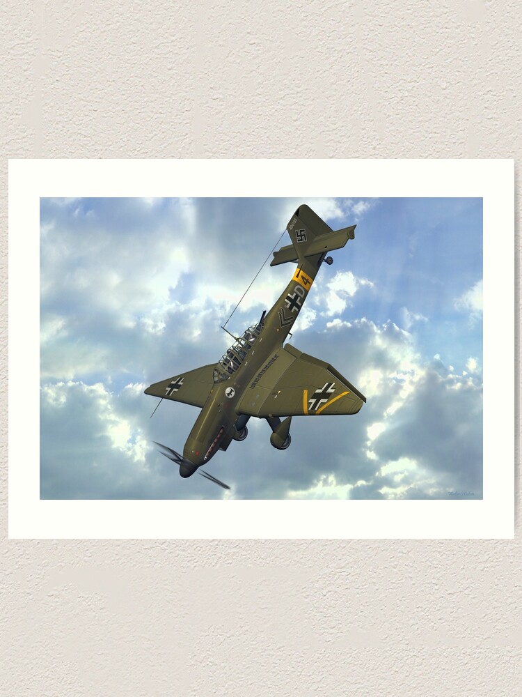 "Junkers Ju 87 Stuka" Art Print for Sale by Skyviper | Redbubble