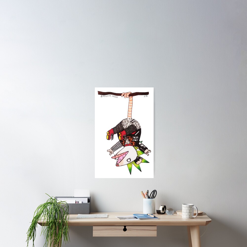 "Punk Possum" Poster by possum-mood | Redbubble