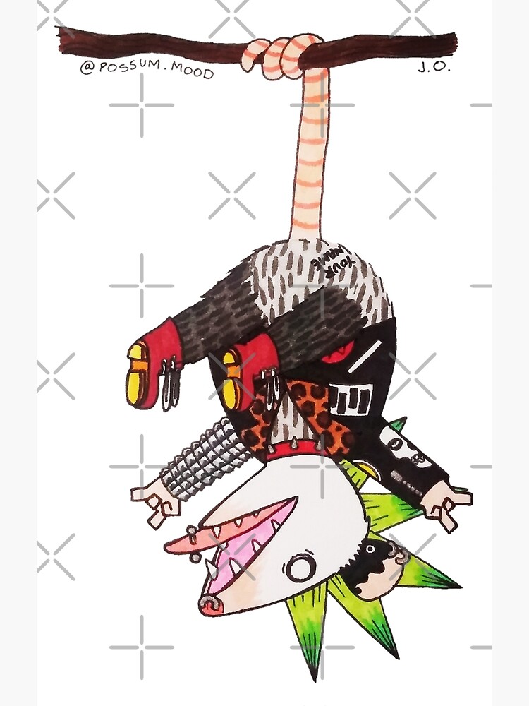 "Punk Possum" Poster by possum-mood | Redbubble