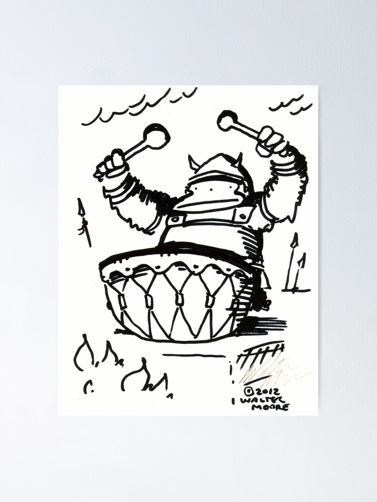 "Barbarian Ape Drummer" Poster by WalterMoore | Redbubble
