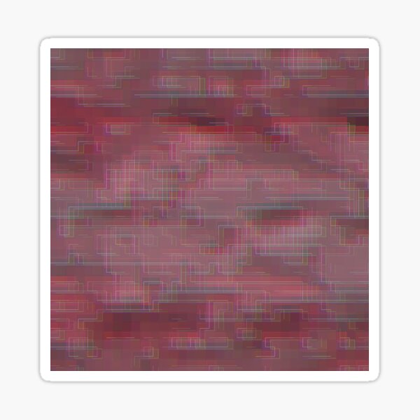 "Neon Lines Glitch Art Pattern" Sticker by Dator-Abstracts | Redbubble
