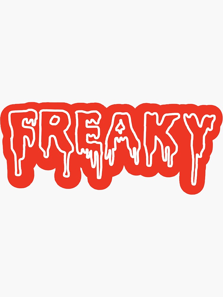 "Freaky Red Outline" Sticker by isatimiraoss | Redbubble