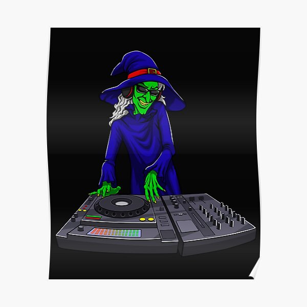 "Witch DJ Turntable Music Novelity Equalizer" Poster by Bendthetrend ...