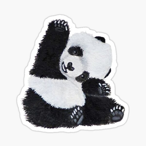 "Panda Wave" Sticker for Sale by KaminskiDesigns | Redbubble