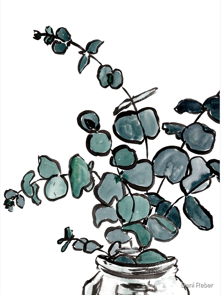 "Watercolor Eucalyptus in a Mason Jar" Poster by DJCustoms | Redbubble