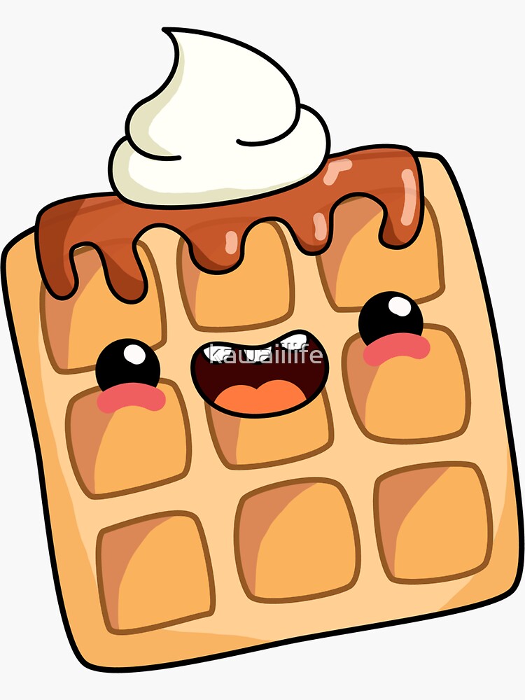 "Kawaii Waffle" Sticker for Sale by kawaiilife | Redbubble