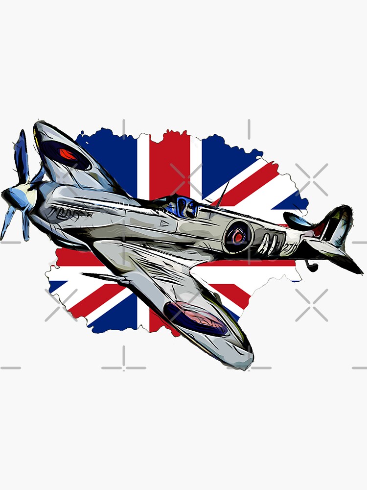 "Spitfire - Union Jack" Sticker for Sale by AlanDe | Redbubble