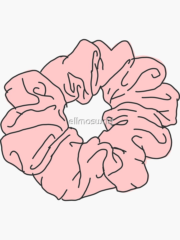 "vsco pink scrunchie" Sticker for Sale by ellmoswrld | Redbubble