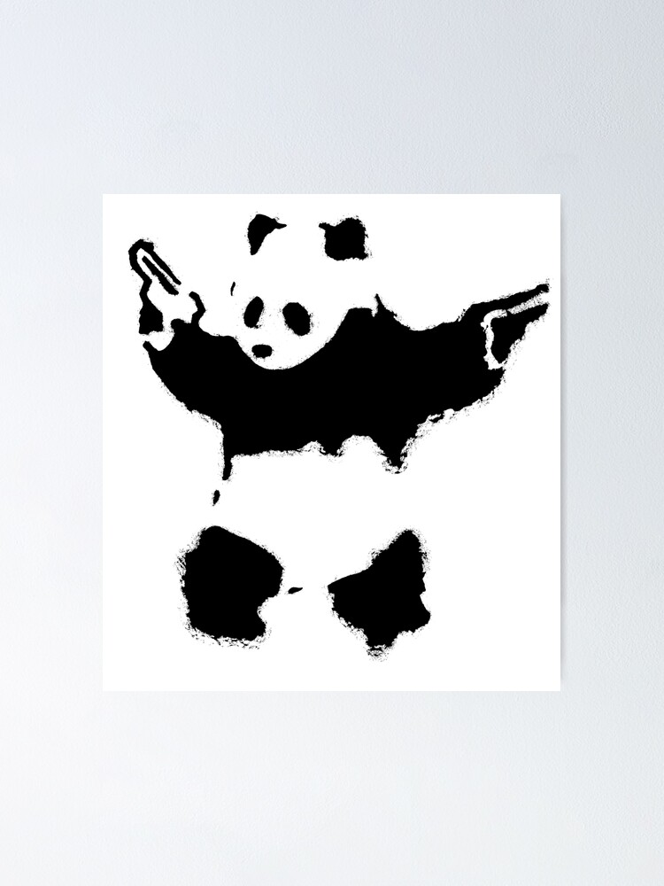 "Banksy - Panda With Guns" Poster for Sale by STREETARTCORNER | Redbubble