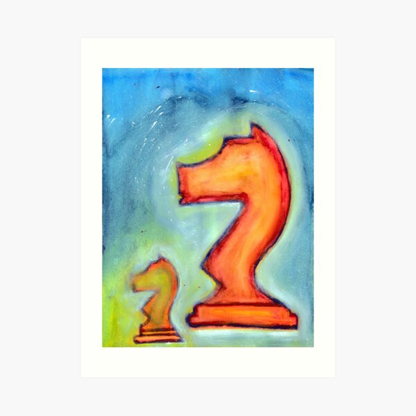 "Two knights checkmate modern abstract painting | modern abstract ...