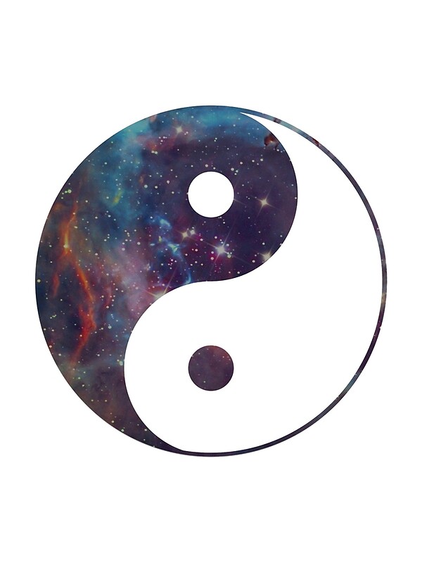 "Transparent Galaxy Yin Yang" Canvas Prints by MythsInc | Redbubble