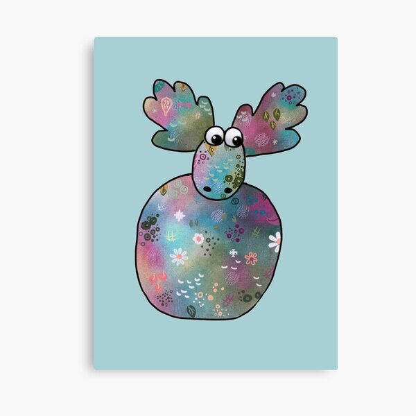 Colorful Moose Wall Art | Redbubble