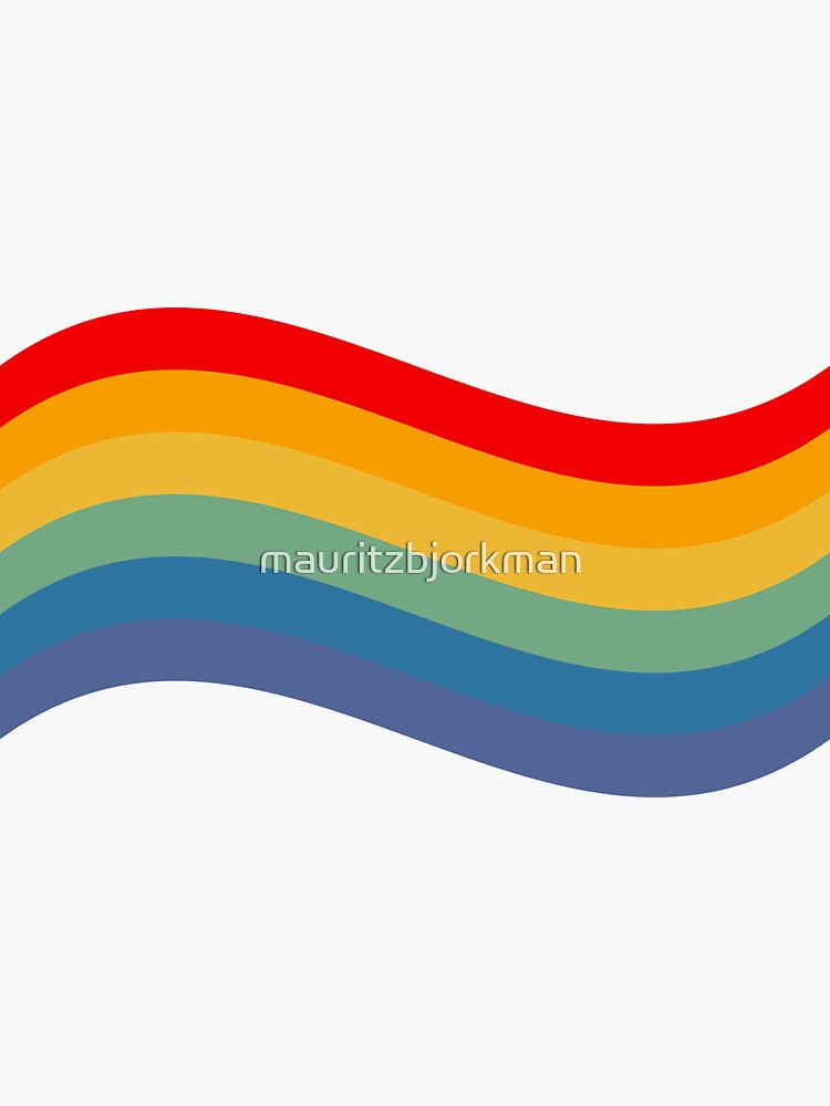 "Retro Pride Flag" Sticker by mauritzbjorkman | Redbubble