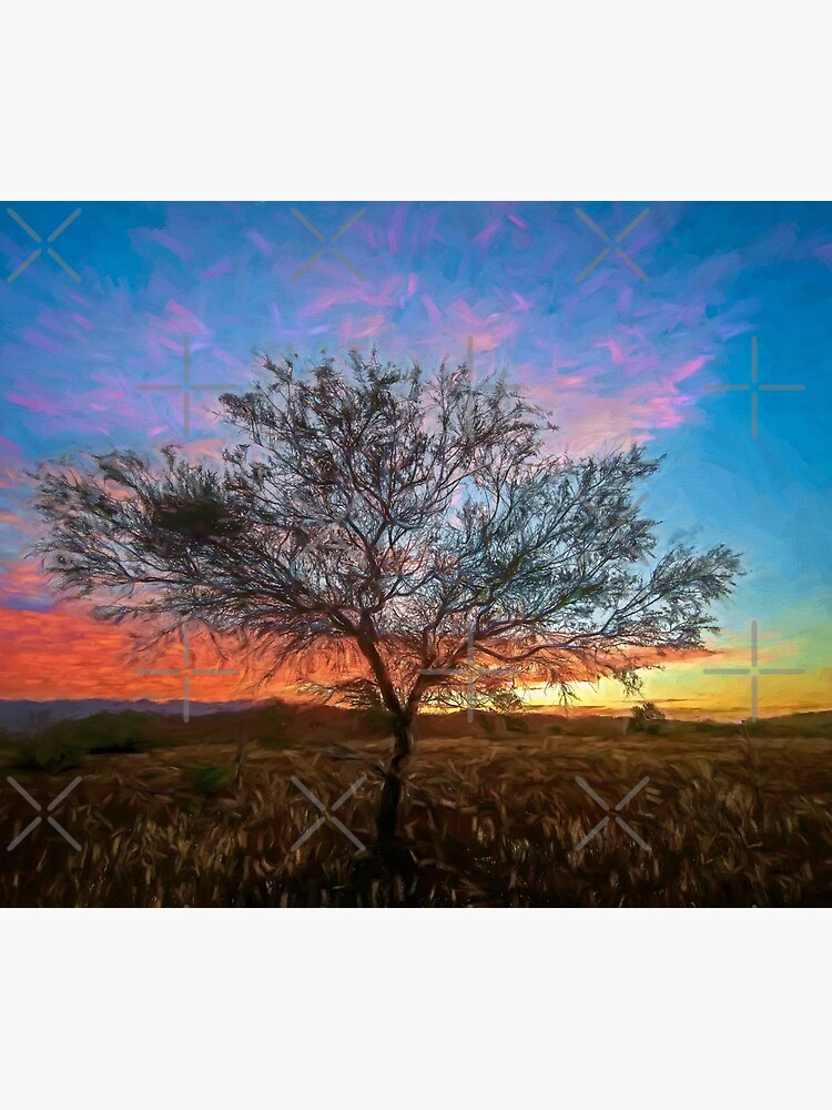 "Outback Sunset (digital painting)" Tapestry for Sale by RayW | Redbubble