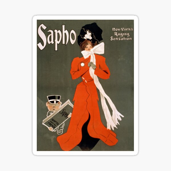 "Sapho Vintage victorian poster art" Sticker for Sale by Geekimpact ...