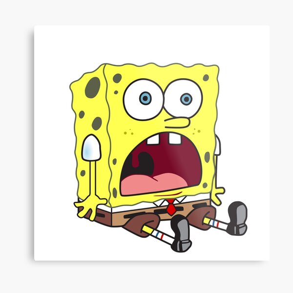 Spongebob Shocked Wall Art | Redbubble
