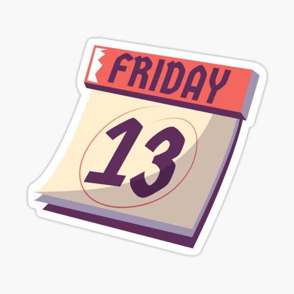 "Friday the 13th" Sticker by bubbliciousart | Redbubble