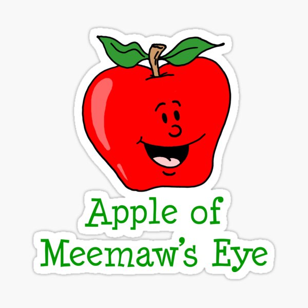 Pegatina «Apple Of Meemaw's Eye Nieto de dibujos animados lindo» de ...
