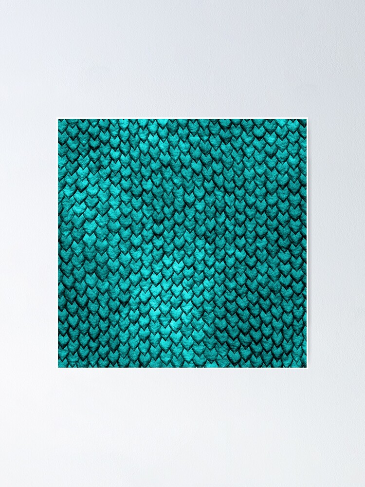 "Mermaid Scales - Turquoise" Poster for Sale by maryedenoa | Redbubble