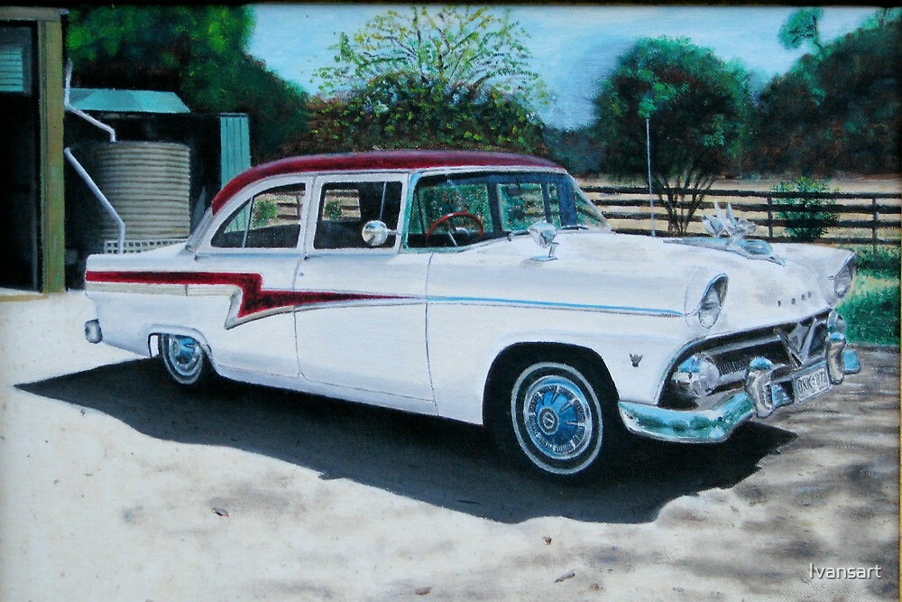 "1959 Ford Customline" by Ivansart | Redbubble