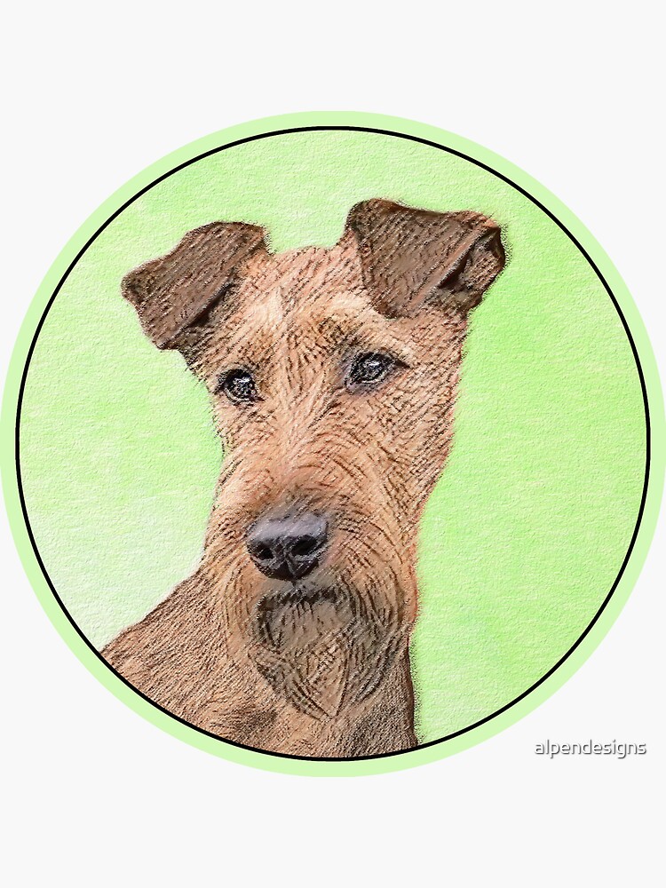 "Irish Terrier Painting - Cute Original Dog Art" Sticker for Sale by ...