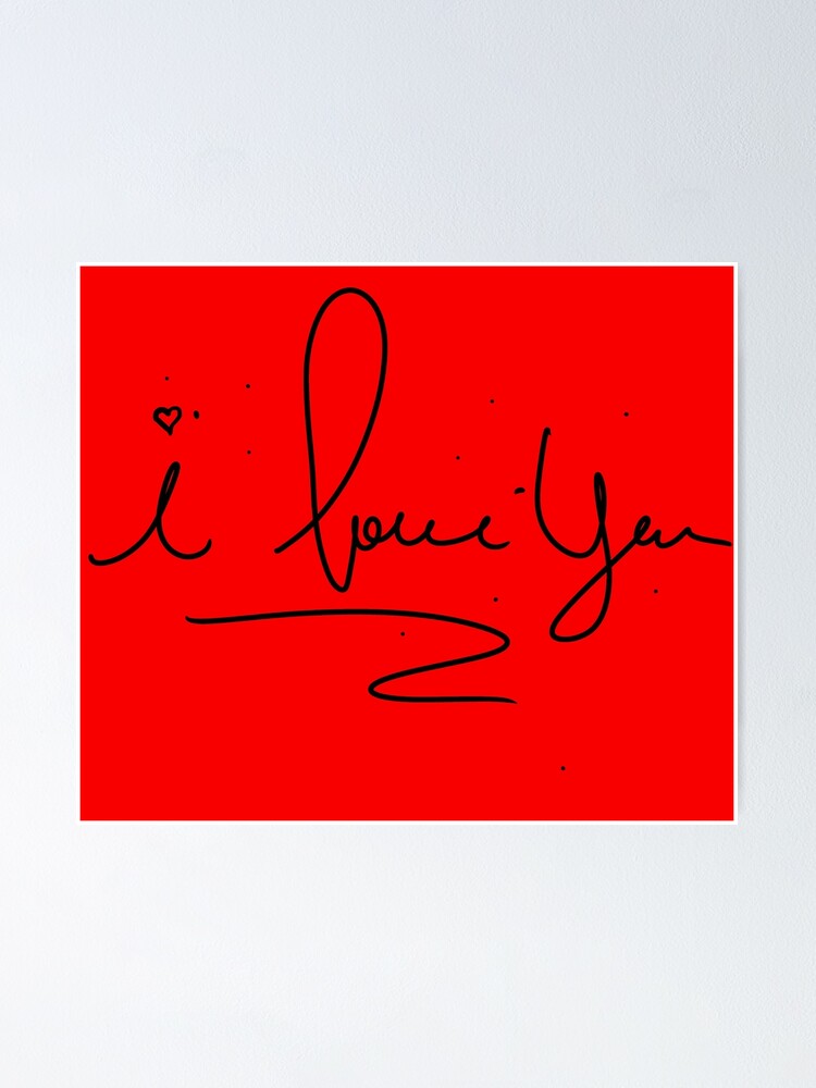 "I love U" Poster for Sale by iblushay | Redbubble