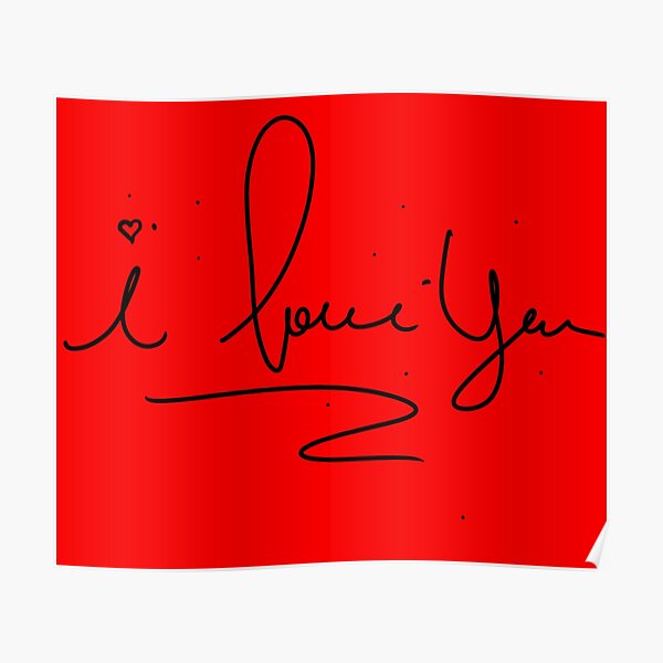 "I love U" Poster for Sale by iblushay | Redbubble