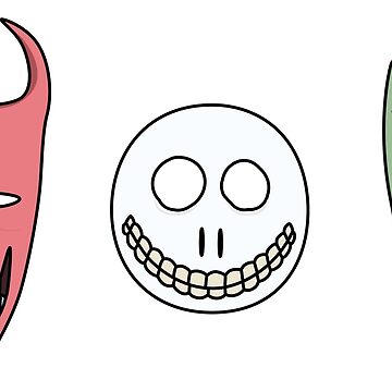 "Lock, Shock and Barrel Masks" Sticker for Sale by Jakmalone | Redbubble