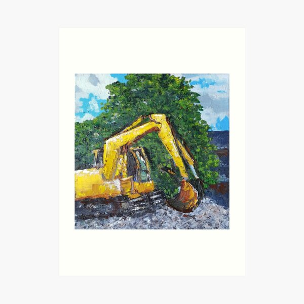 "Yellow Digger" Art Print by carafosterkarim | Redbubble